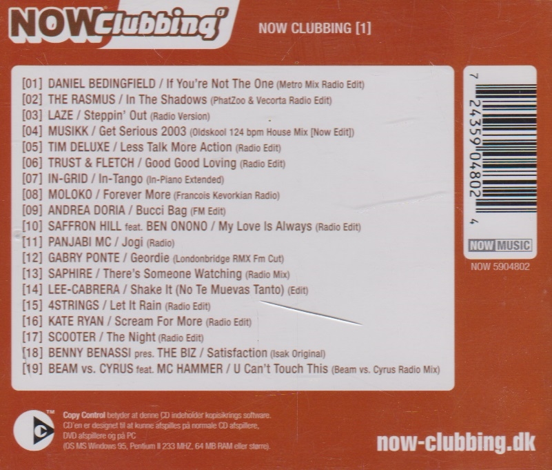 Now Clubbing 1 (CD)