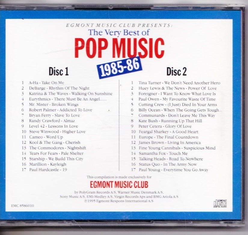 The very best of POP music 1985-86 (CD)